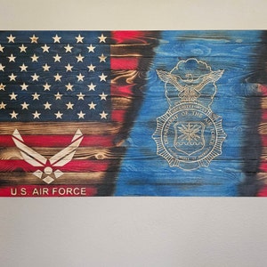Air Force/american Flag/wood Flag/wall Hanging/home Decor/military ...