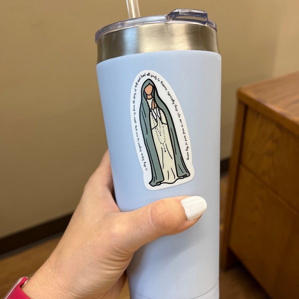 Our Lady of Fatima Sticker, Catholic Vinyl Sticker, Laptop Sticker, Die ...