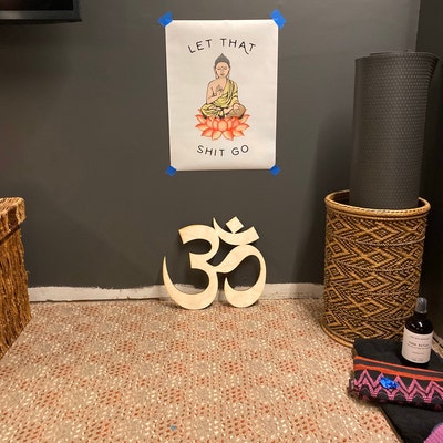 Om Symbol Wood Sign Laser Cut Sign, Wood Sign Wall Decor, Yoga Artwork ...