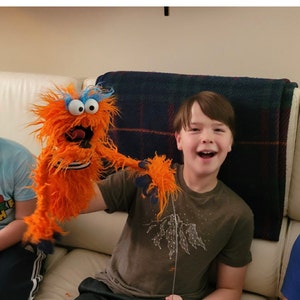 Orange Shaggy Chin Pro Monster Hand Puppet - Etsy