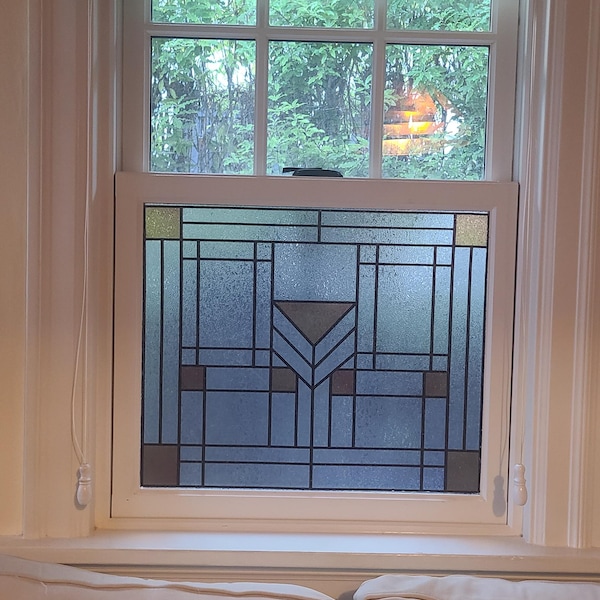 Custom Size Stained Glass Window Film - Flower Pattern, Static Cling ...