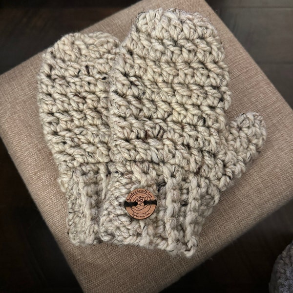 Crochet Pattern / Chunky Crochet Mittens / Easy Mitten Pattern ...