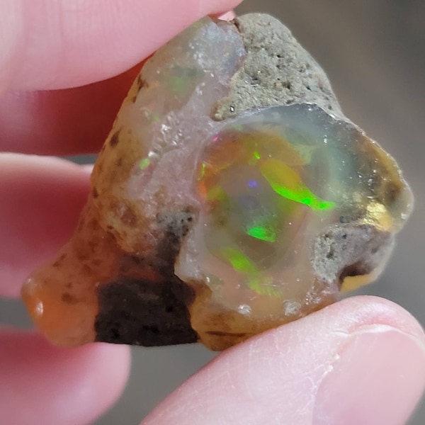 30.75 CTS, Ethiopian Opal Raw, Opal Rough, Crystal Opal Rough, Big Opal ...