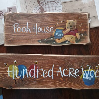 Winnie the Pooh Inspired Single & Multi Pack Signpost Signs 100 ACRE ...