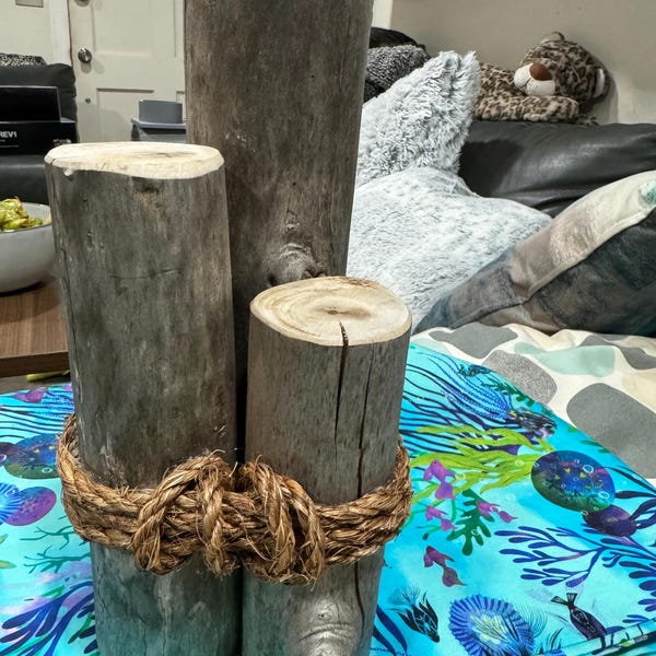 Small 10" Driftwood Piling Nautical Table Decor,coastal/lake Theme Wood ...