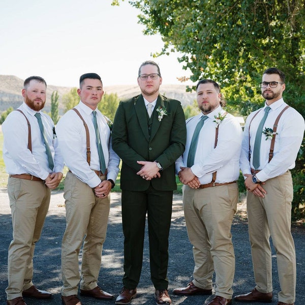 Luxury Suit Men Sage Green 3 Piece Suits Men Clothing Men Luxury ...