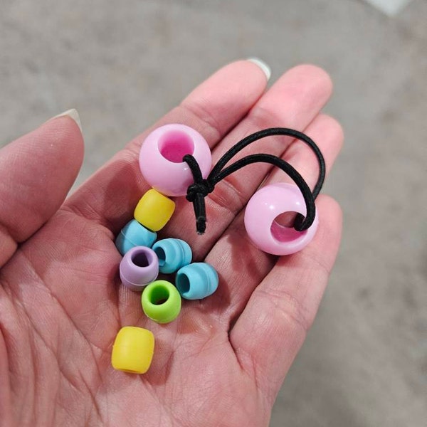 150 Multi Color Silicone Hair Beads: Customizable 5mm Hole - Etsy