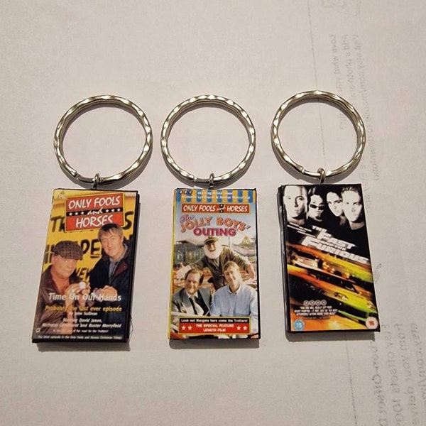 Miniature VHS Movie Keyring | ANY Movie You Like | Novelty 80s Film ...
