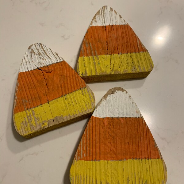 Wood Candy Corn, Fall Decor, Bowl Fillers, Tiered Tray Decor, Candy ...