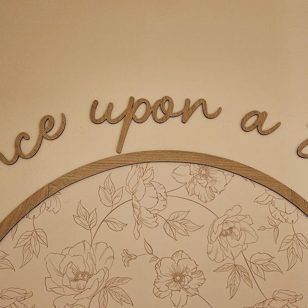 Once Upon a Time Wooden Sign, Wooden Wall Scripts ,kids Room Decor ...