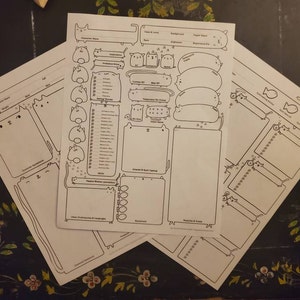 D&D 5e Character Sheet but Everything is Cats. - Etsy