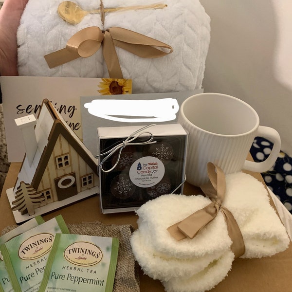 Sending Healing Vibes Gift Box for Women, Gift Basket With Blanket ...