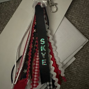 Custom Ribbon Zipper Pull Name Tag - Etsy