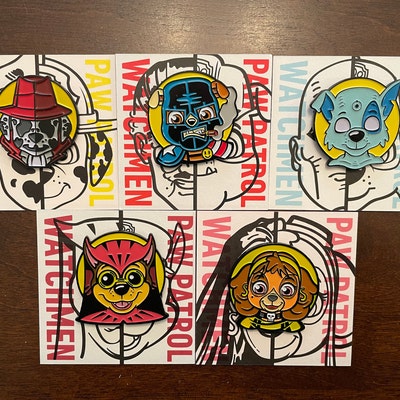 Rorschach/marshall Mashup Enamel Pin - Etsy