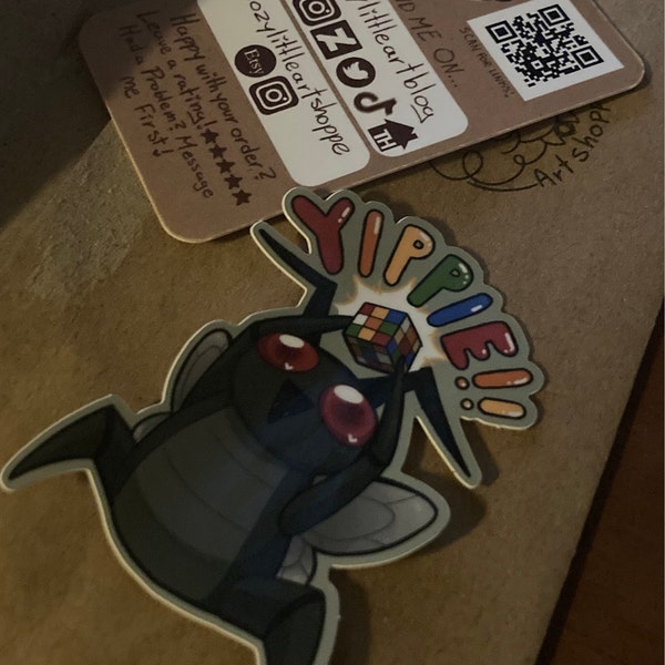 Loot Hoarding Bug YIPPIE 3 Inch Glossy Vinyl Sticker (lethal Company ...