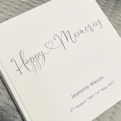 Personalised Memorial Photo Album. Happy Memories Album. in - Etsy