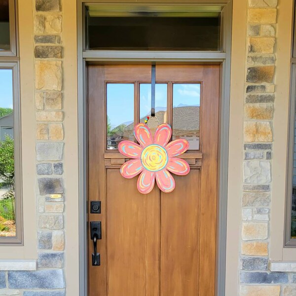 Daisy Door Hanger /summer Flower Door Hanger/southwest Flower Door ...