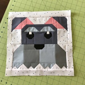 Schnauzer Miniature Schaunzer Dog Puppy Quilt Block PDF Pattern ...