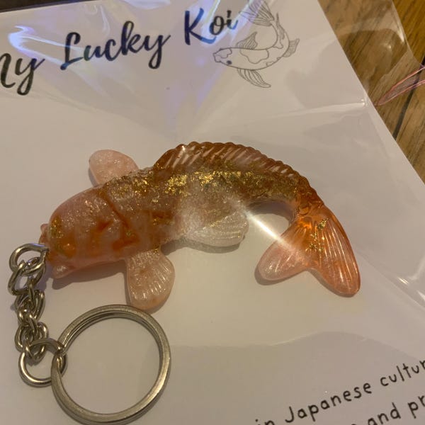 Koi Fish Keyring, Koi Carp Gifts, Good Luck Gifts, Lucky Keyring, Fish ...