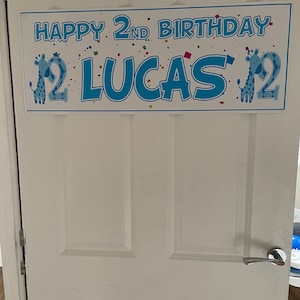 2 Personalised 2nd Birthday Banners Available in PINK or - Etsy