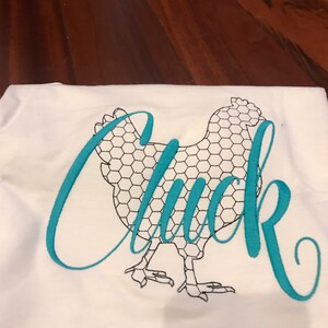 Chicken Cluck Chicken Wire Embroidery Design Available Sizes 8x12 6x10 ...