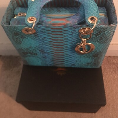 Snakeskin Purse Python Crossbody Bag Python Purse Multicolor Purse ...