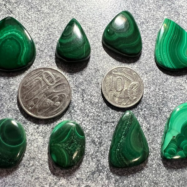 High Polish MALACHITE Cabochon Wholesale Lot, AAA+ Natural Malachite by ...