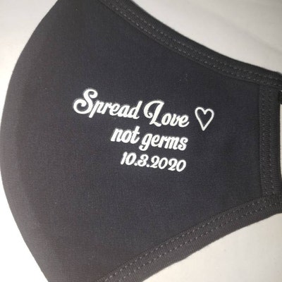 CUSTOM Face Mask Cotton Mask Washable Reusable Text Mask BLACK - Etsy