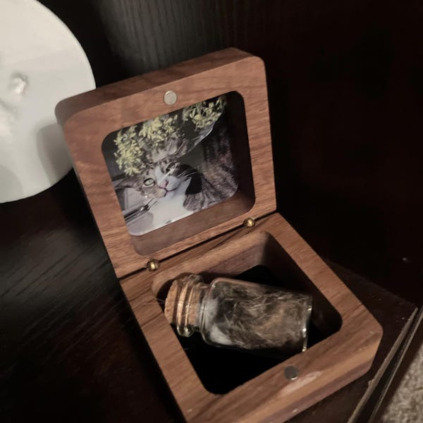 Custom Wooden Pet Fur Keepsake,wooden Pet Memorial Box,personalized Pet ...