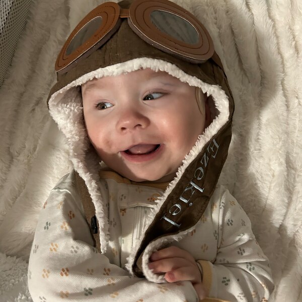 Baby Aviator Hat Toddler Pilot Hat Bomber Hat Childs Aviator With ...