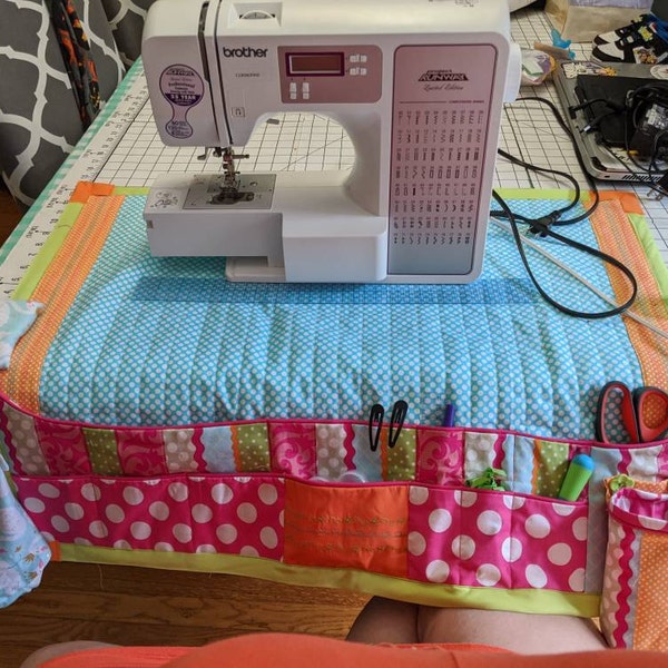 Quilted Sewing Machine Mat & Notions Caddy Digital PDF Sewing Pattern ...