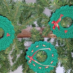 Christmas Wreath Crochet Coaster Pattern - Etsy