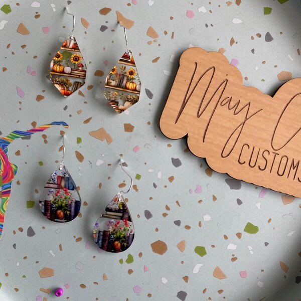 Charms, Handmade Charms for Charm Necklace, Pressed Flower Printed ...