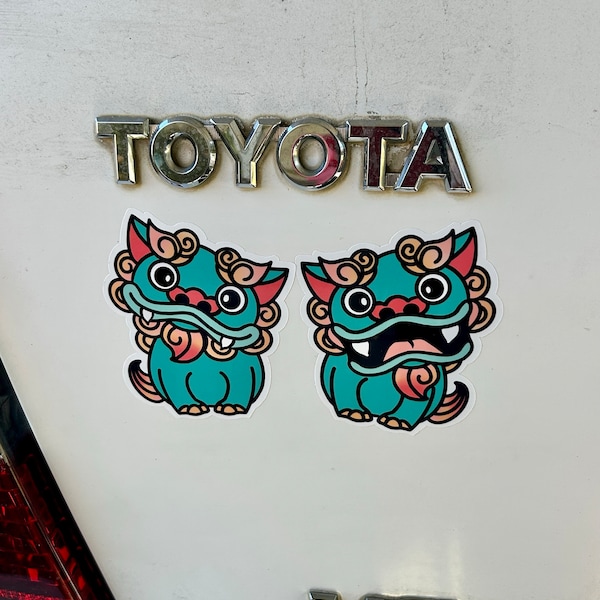Okinawa Shisa Dog Stickers *2 PACK* | Okinawa Japan Sticker | Japan ...