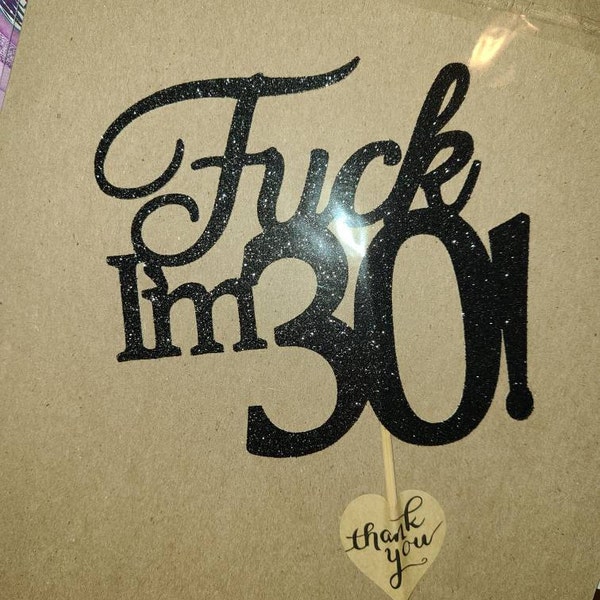 30 Cake Topper 30th Cake Topper 30th Birthday Party Decoration 30th ...