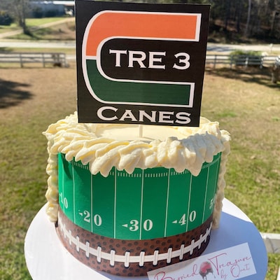 Football Field Edible Cake Wrap or Touchdown Cake Topper - Etsy
