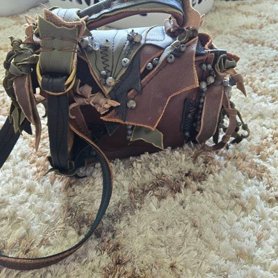 Leather Backpack Purse, Handmade Leather Bag, Leather Leaf Backpack ...