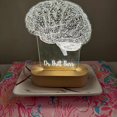 Brain LED Night Light Personalized for Neurologist Gifts, Psychology ...