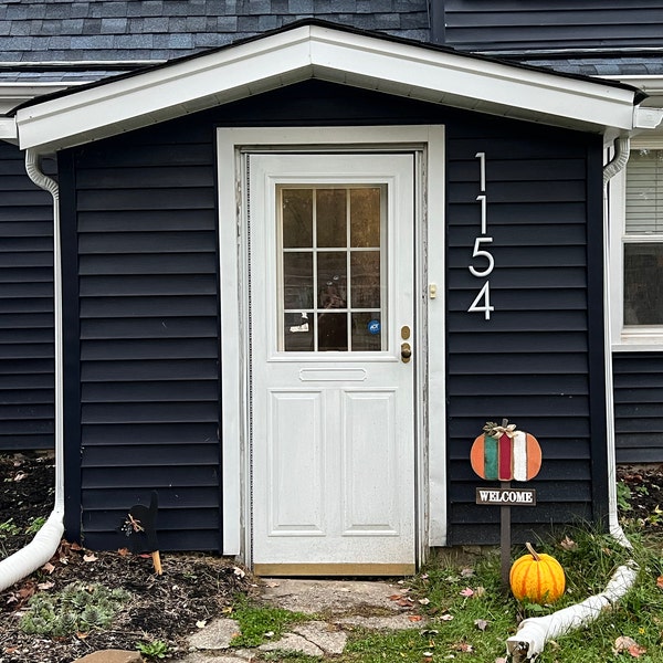 NO DRILLING REQUIRED 7.5" Vinyl Siding House Numbers Black or White - Etsy