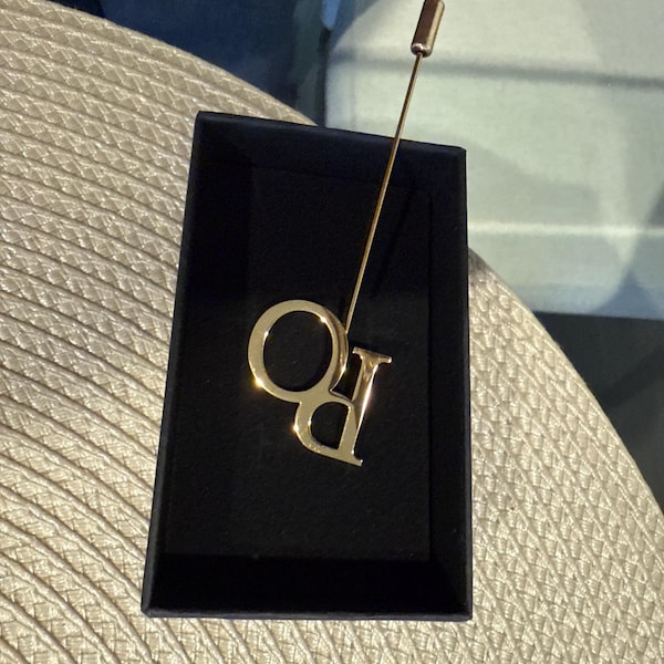 Custom Lapel Stick Pin, Enamel Pin, Groomsmen Proposal, Initial Lapel ...