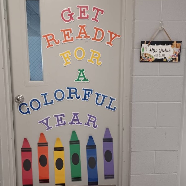 Teachers School Classroom Door Decoration Cutouts DIY Kit "get Ready ...