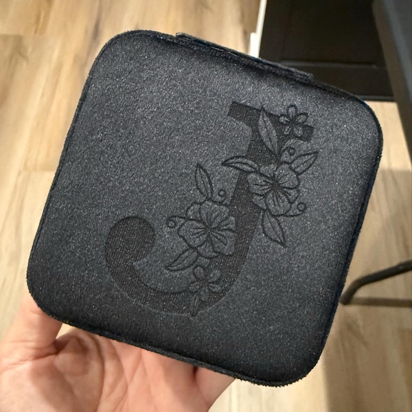 Personalized Initial Jewelry Box, Engraved Jewelry Case, Mothers Day ...