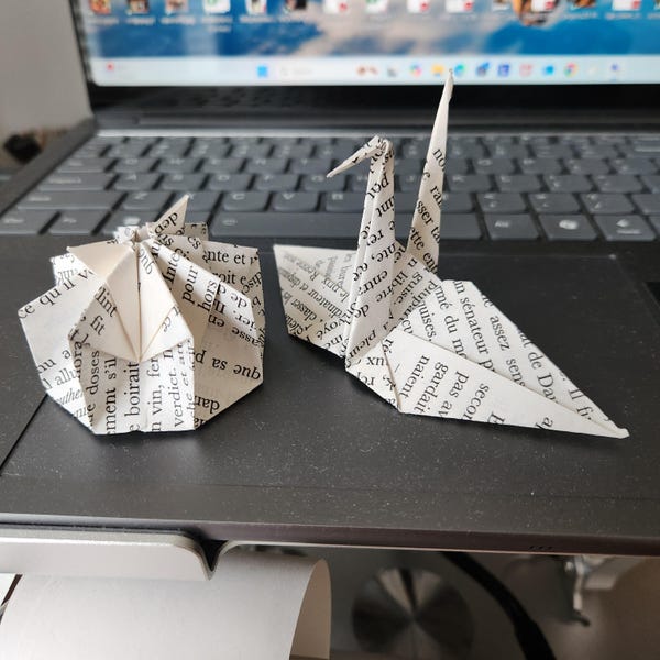 Set of 50 Origami Papers 13cm×13cm Made From French Book Pages - Etsy