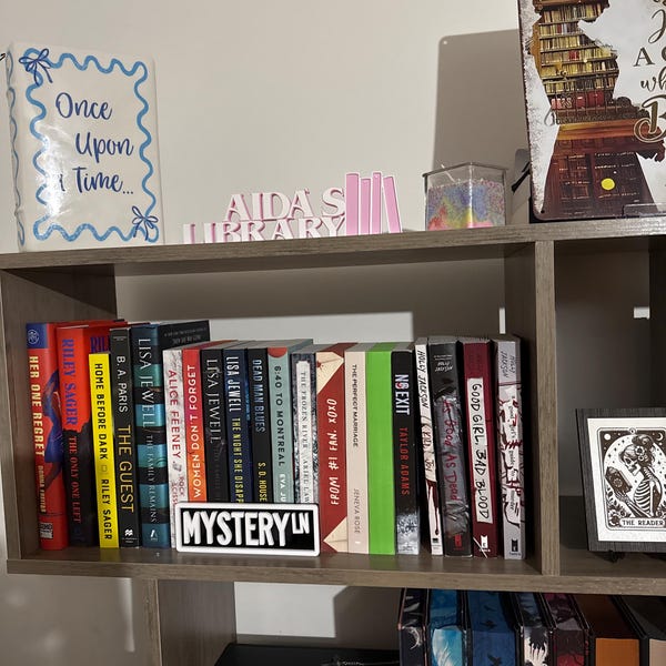 Custom Library Sign for Bookshelf Decor, Custom Name for Bookish Gift ...