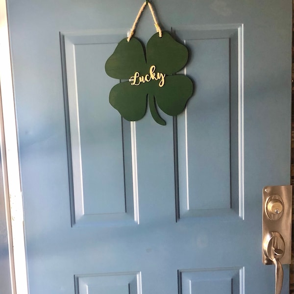 Irish Decor, St. Pattys Door Decor, Shamrock Door Hanger, St. Patricks ...