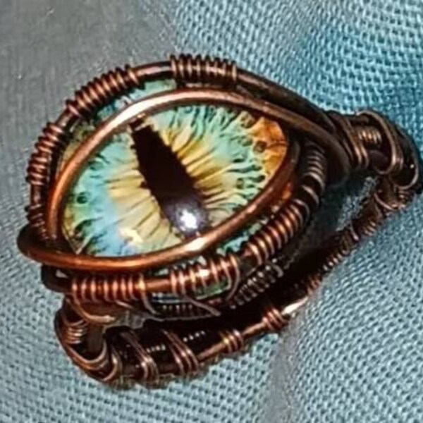 AWAKENING EYE RING// Made to Order//glass Eye Ring// Eye Jewelry// Evil ...