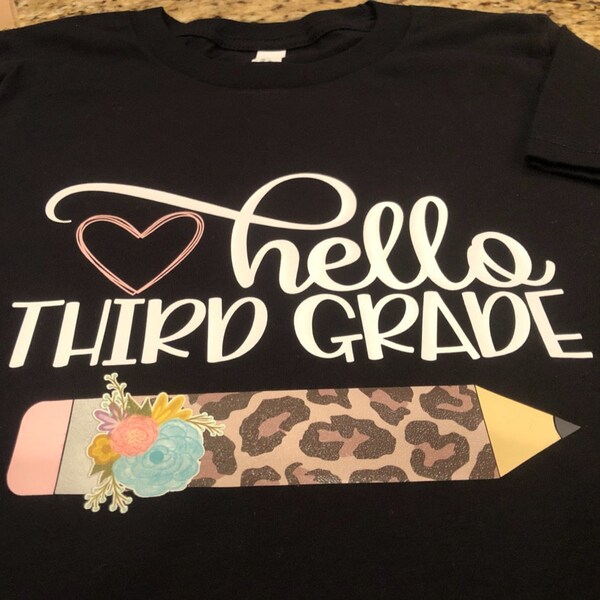 Back to School, 3rd Grade Svg, Hello Third Grade, School Svg, Teacher ...