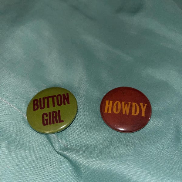 Vintage Style Pinback Buttons - 60s 70s 80s Misc. Novelty Pins ...