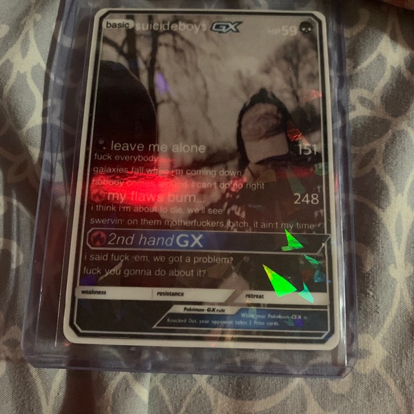 Suicideboys Custom Holographic Pokémon GX Cards - Etsy