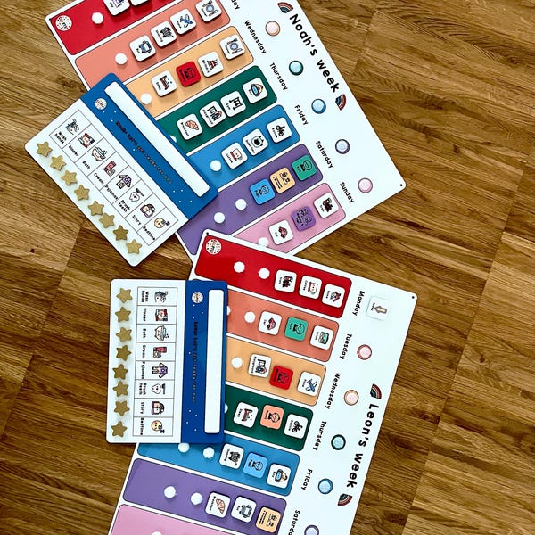 Kids Routine Visual Timetable, Now and Next Board, Morning Tasks for ...